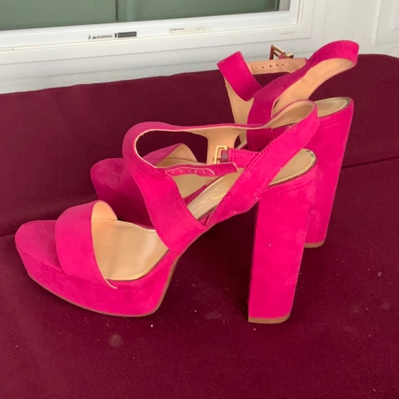 Jessica Simpson | Shoes | Jessica Simpson Pink Platform Sandals With ...